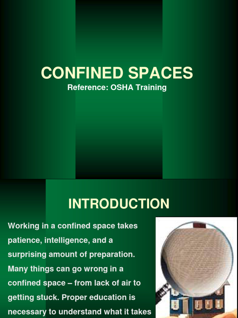 14 Confined Spaces, LSR 6, OSHA | PDF | Occupational Safety And Health ...