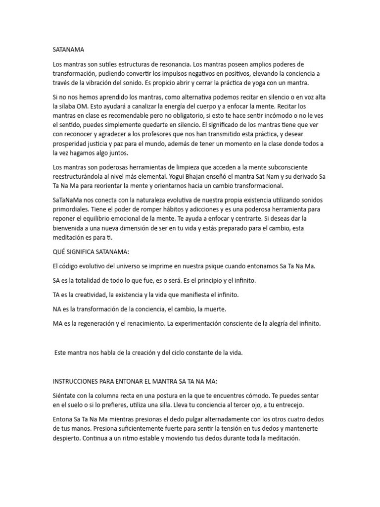 SATANAMA | PDF | Mantra | Mente