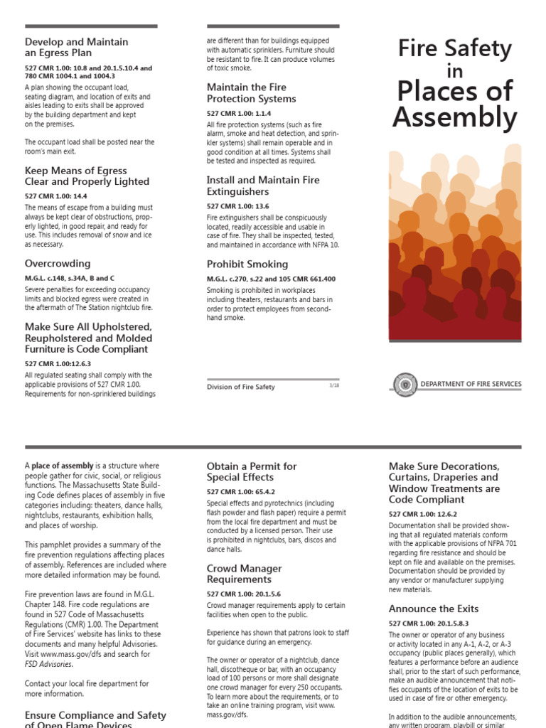 Fire Safety Regulations for Assembly Venues | PDF | Fire Safety | Safety