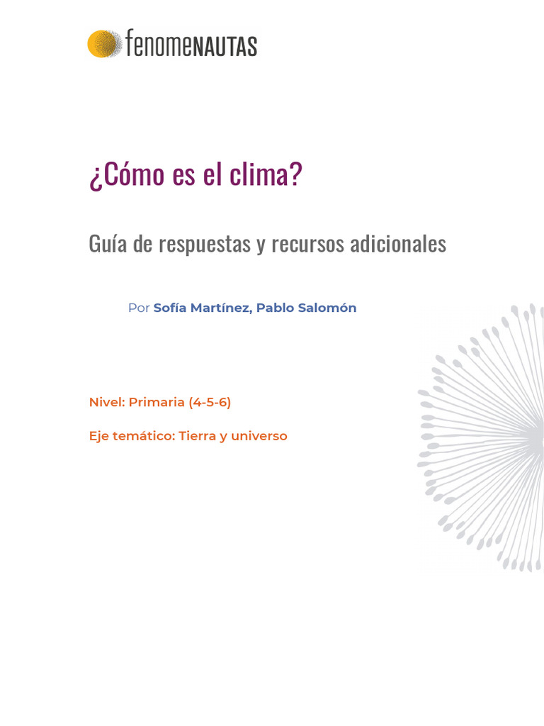 Como Es El Clima - Guía de Respuestas y Recursos | PDF | Tierra | Clima
