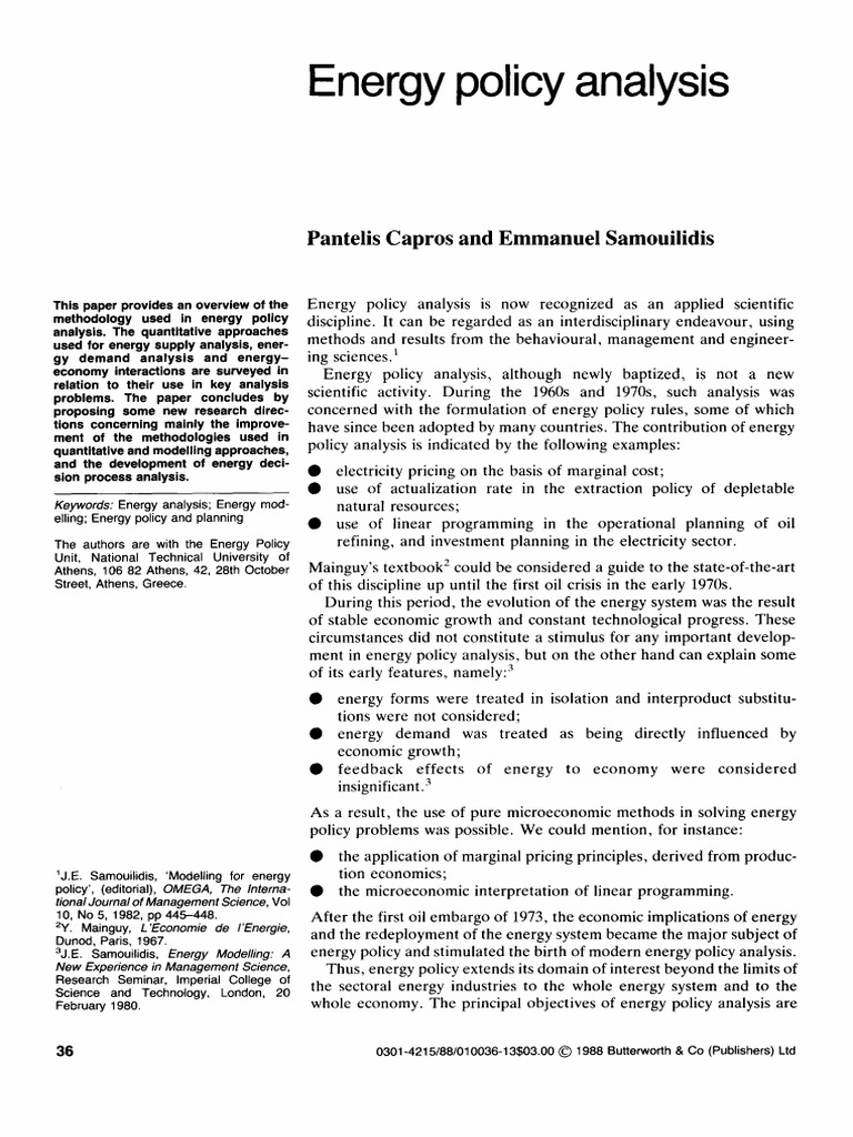Energy Policy Analysis Download Free Pdf Policy Analysis Policy