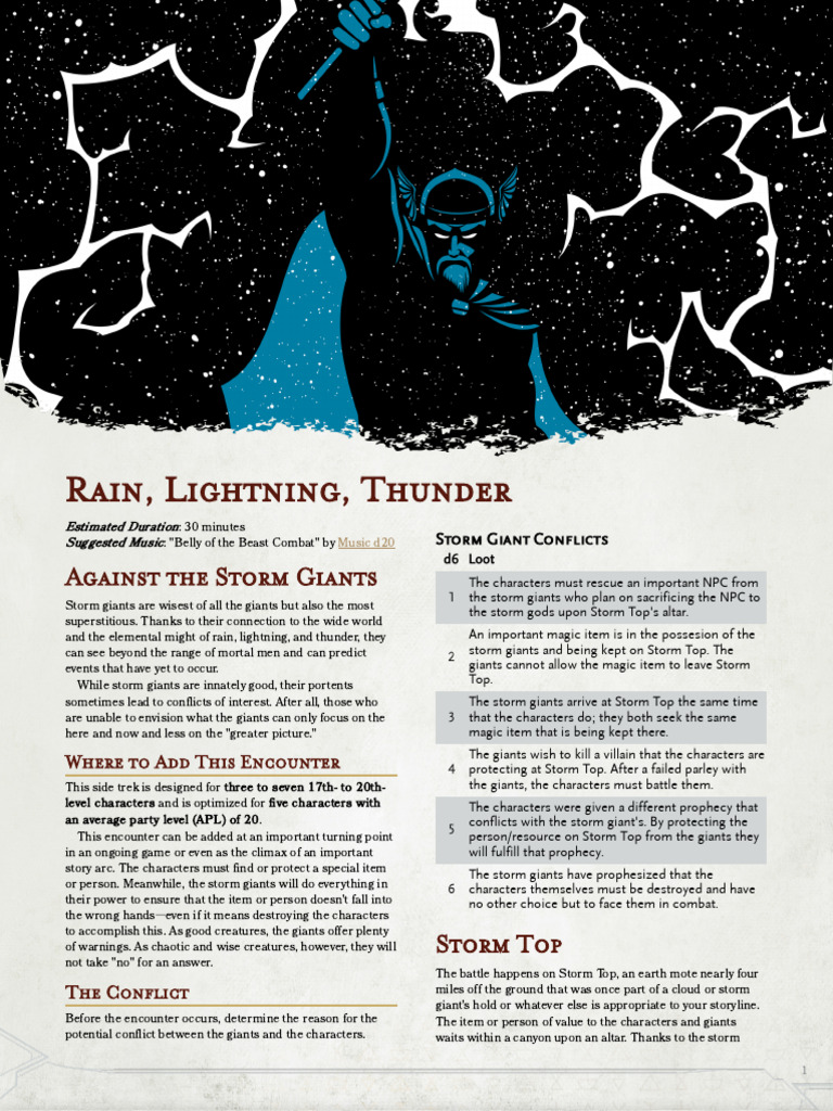 Storm Giants by DM Dave | PDF | Storms