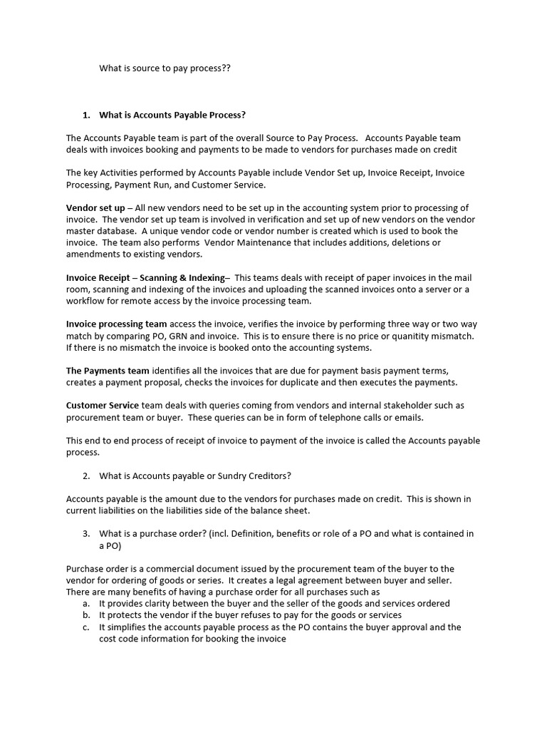 AP Interview Questions | PDF | Accounts Payable | Invoice