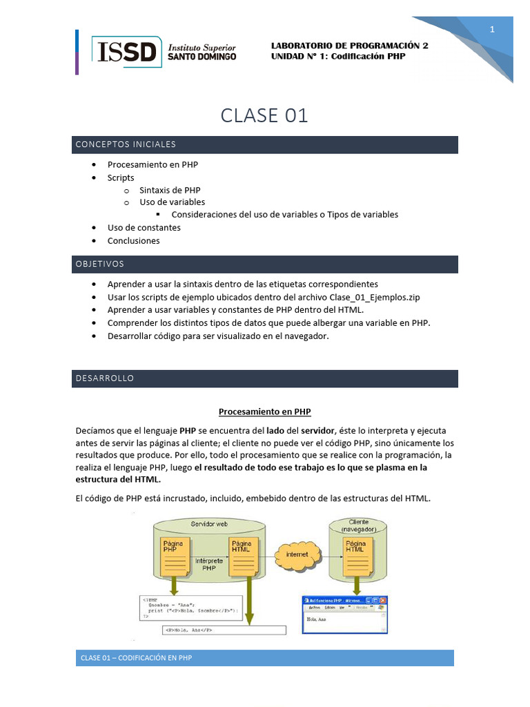 Clase 01 03 Codificacion | PDF | Php | Servidor web