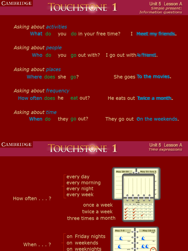 Touchstone 1 Beginning Unit5 Lessons A B Grammar Presentation 141115043017 Conversion Gate02 | PDF