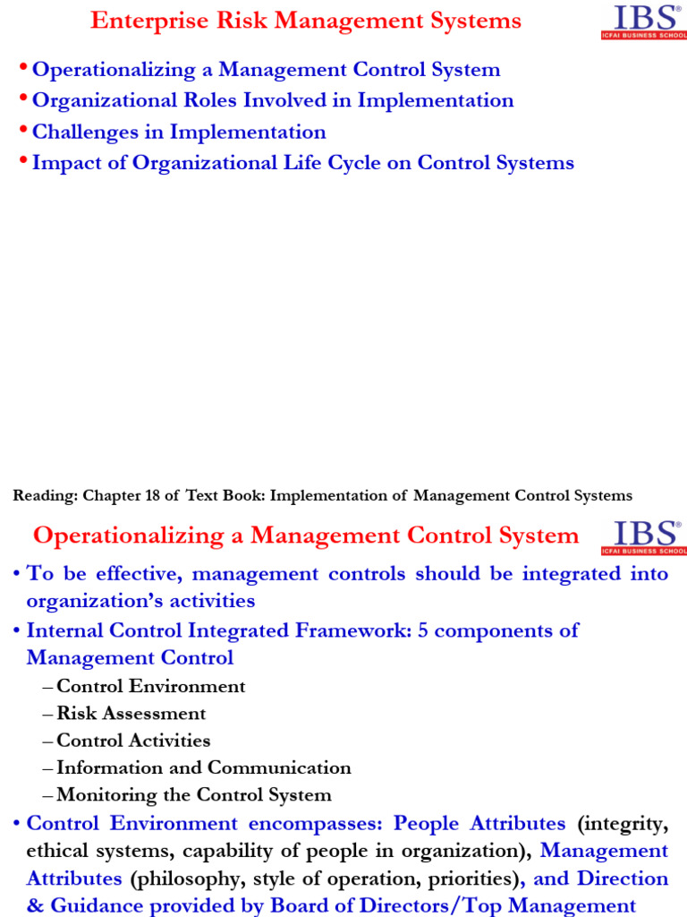Session 20 - MCS - Implemention Issues in Management Control Systems ...