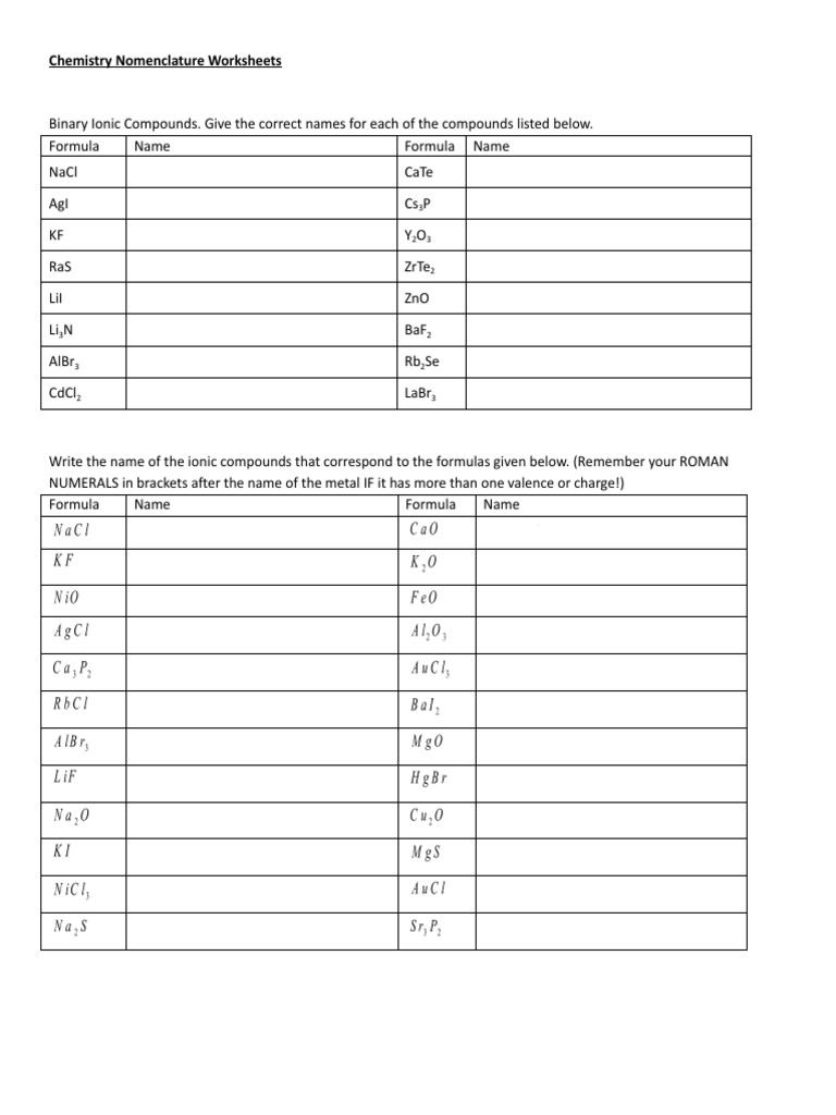 Chemical Nomenclature | PDF | Chemical Compounds | Ion