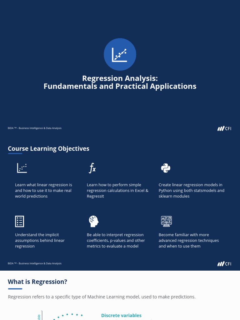 Course Slides - Regression Analysis | PDF | Errors And Residuals | Linear Regression