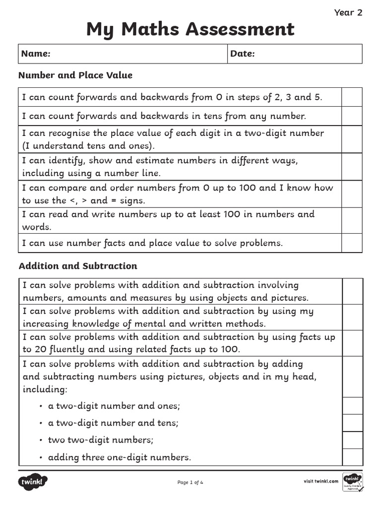 Ready To Progress Maths Criteria Year 2 | PDF | Multiplication ...