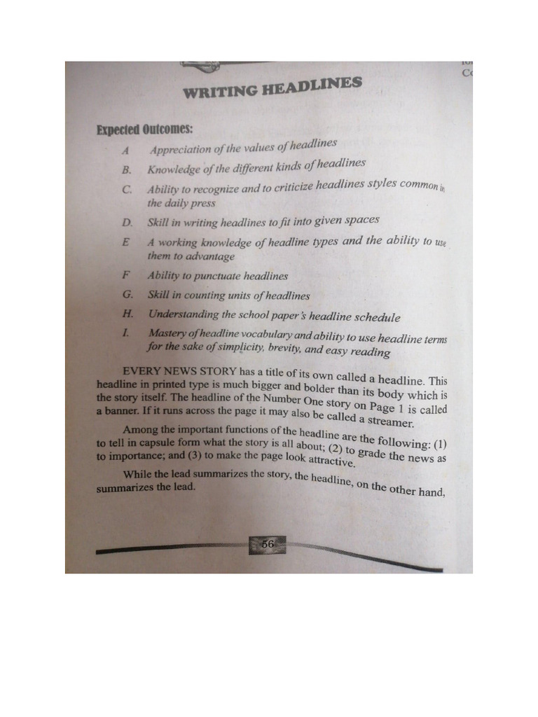 Writing Headlines | PDF