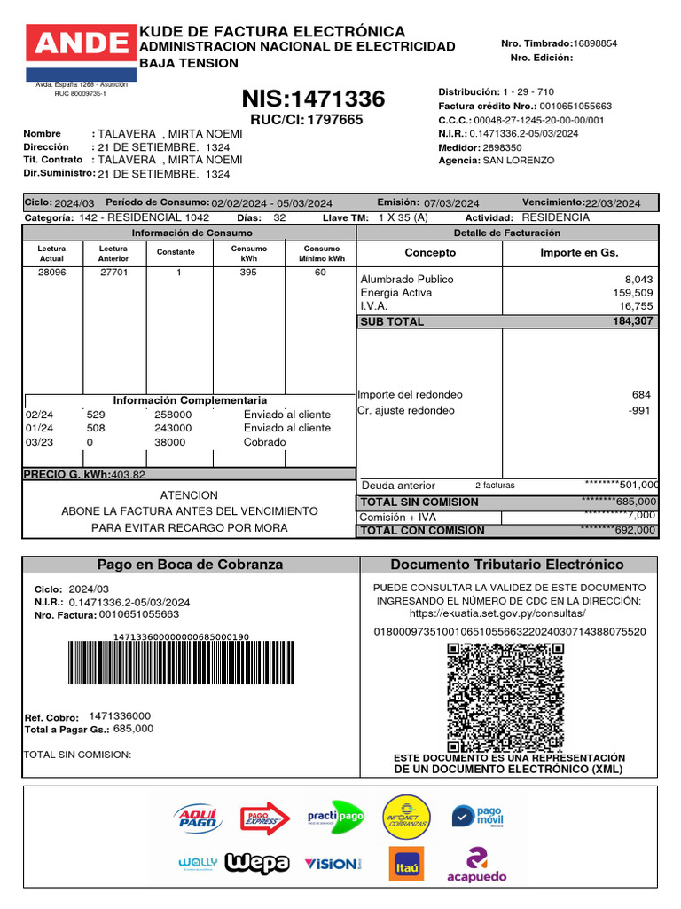 Factura | Descargar gratis PDF | Factura | Pagos