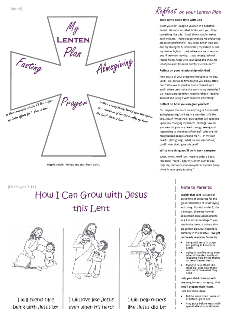 My Lenten Plan | PDF | Lent | Jesus