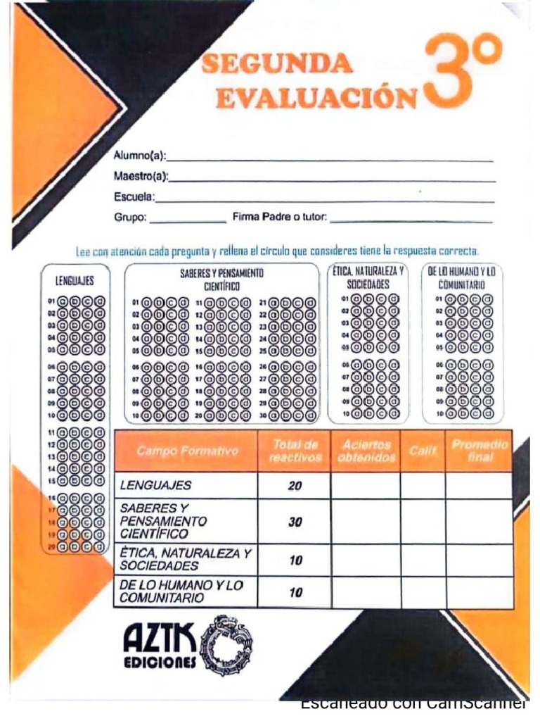 3° Aztk Ediciones Segundo Trimestre Alumno | PDF