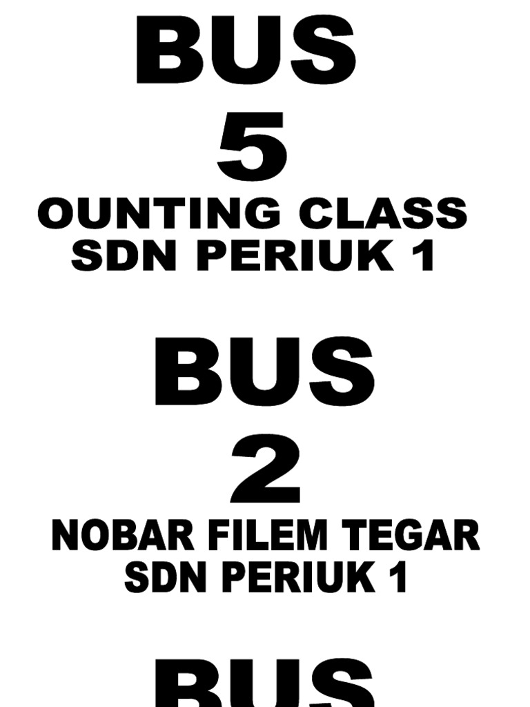Nomor Bus | PDF