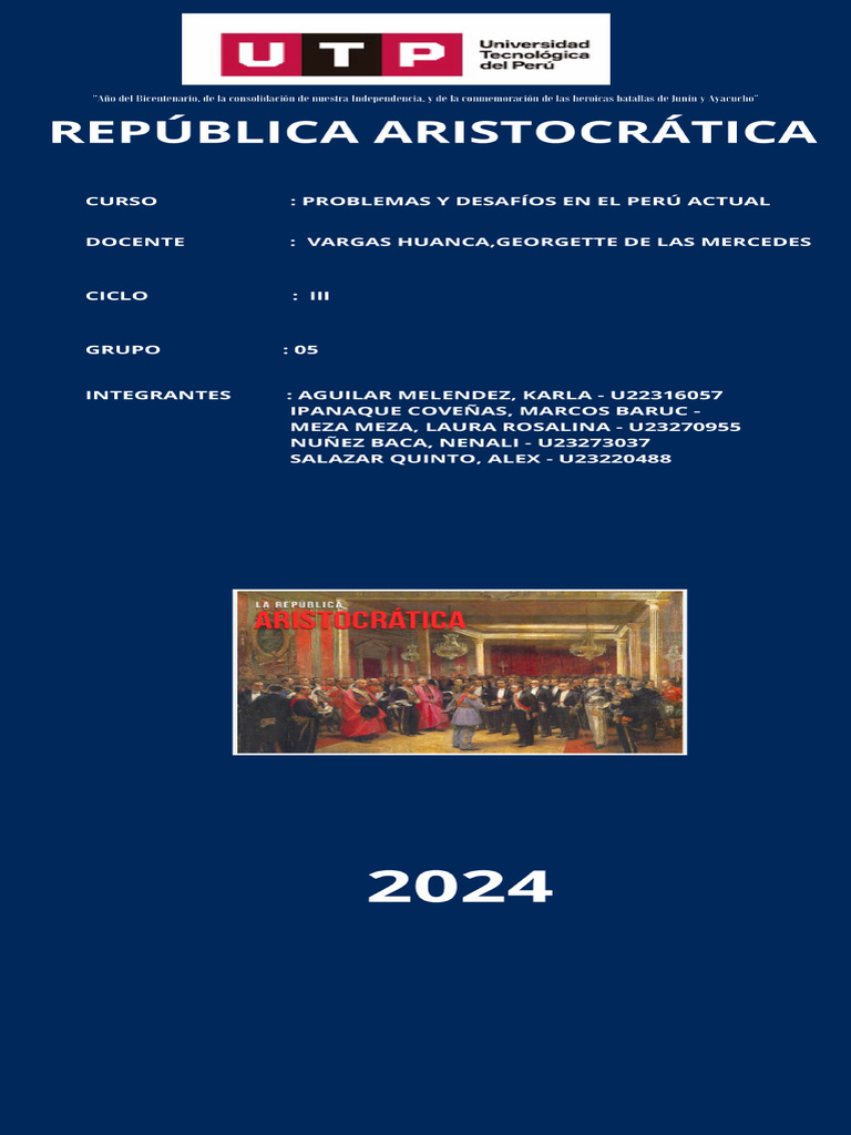 Semana 03 - Tarea Infografía de La República Aristocrática (PA) | PDF Semana 03 - Tarea Infografía de La República Aristocrática (PA) | PDF