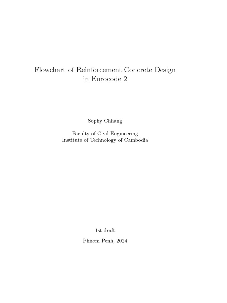 Flowchart of Reinforcement Concrete Design in Eurocode 2 | PDF | Beam ...