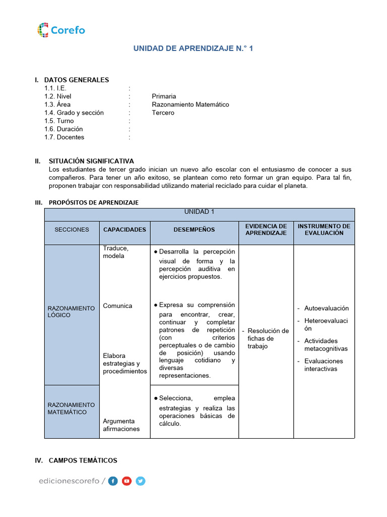 Ua1 - 3 Prim - RM 2024 | PDF | Aprendizaje | Evaluación