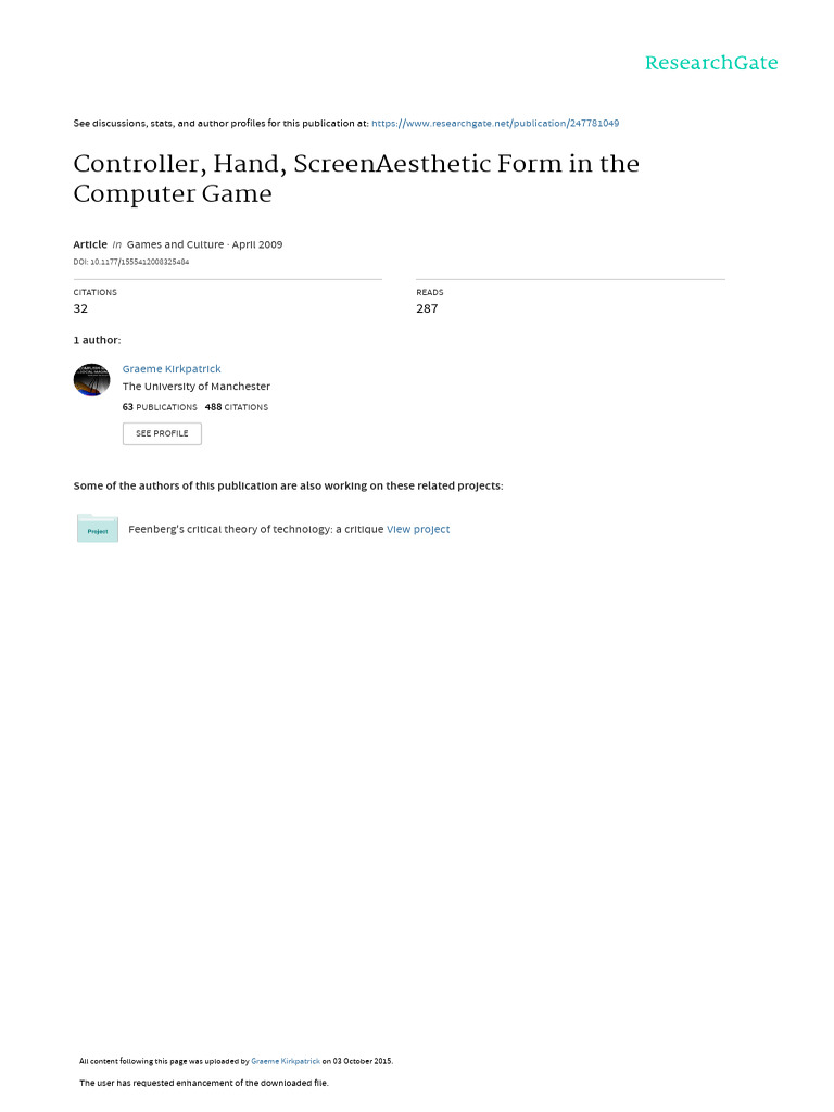 Control Mano | PDF | Experience | Aesthetics