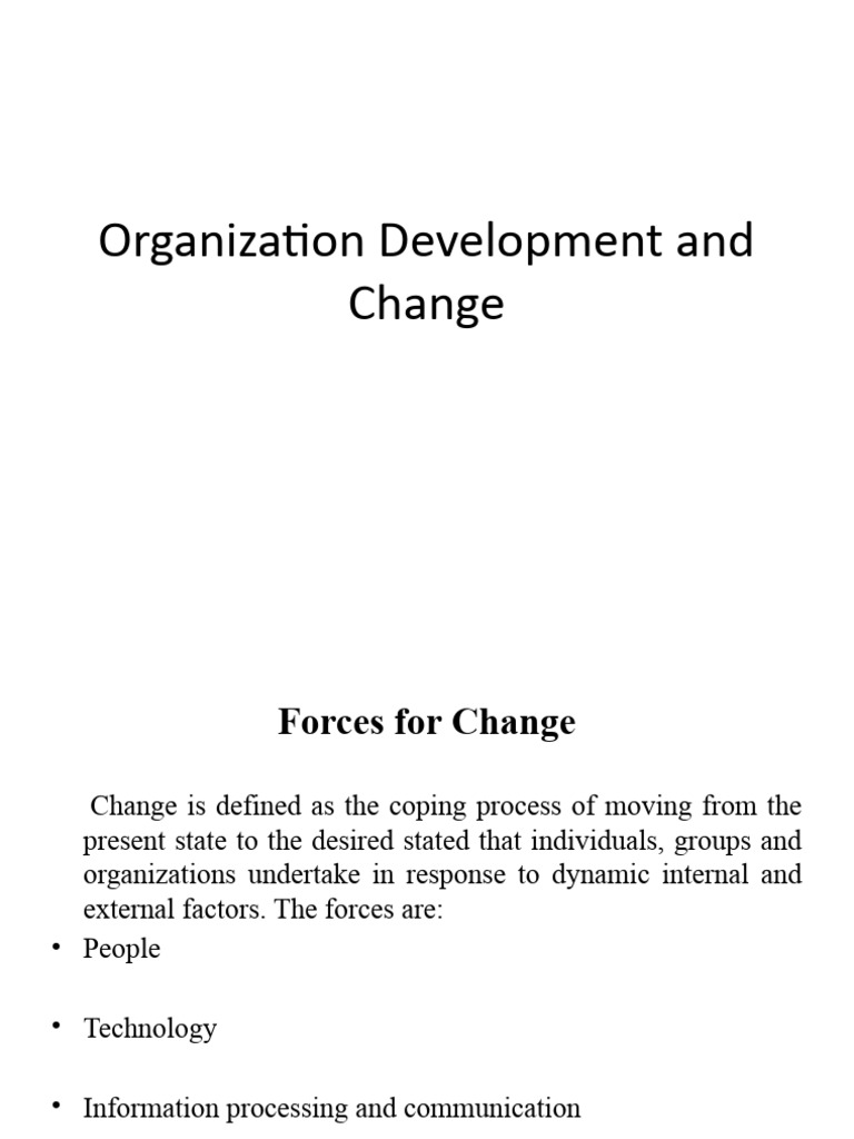Organizational Change and Development Insights | PDF | Organization ...