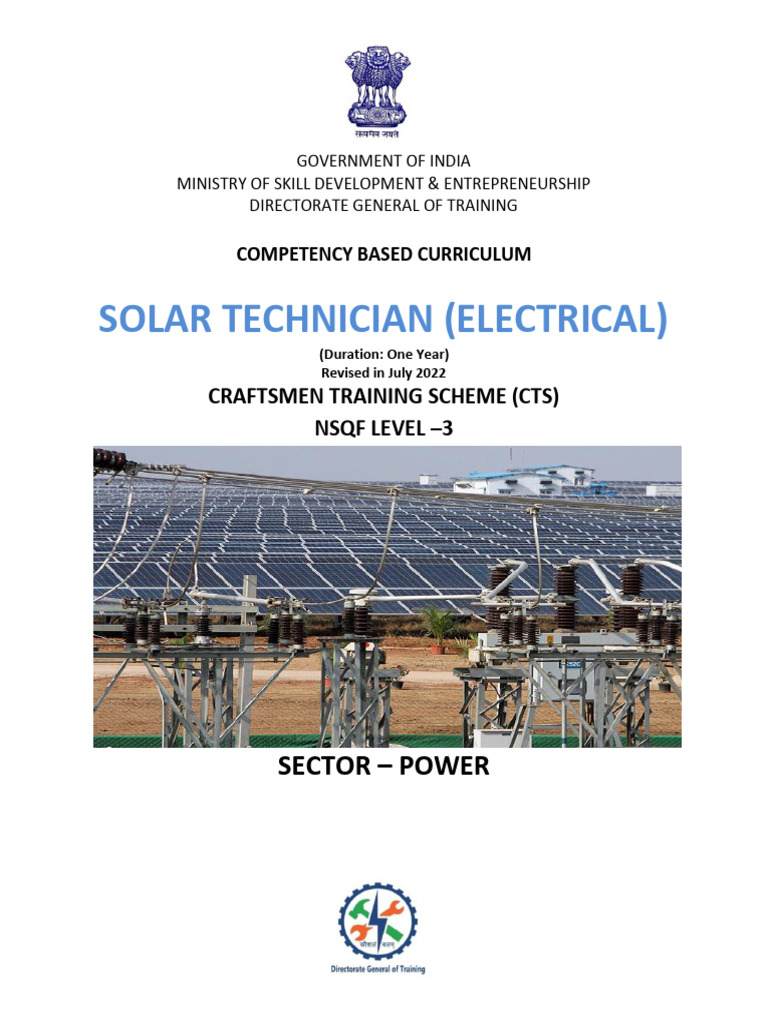 Solar Technician (Electrical) Course Guide | PDF | Solar Panel ...