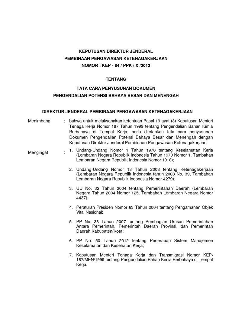 Tata Cara Pengendalian Bahaya | PDF