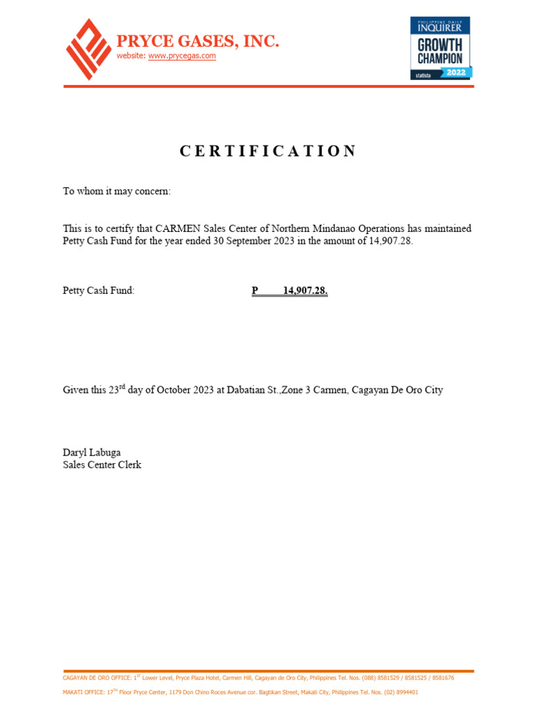 Carmen Cdo | PDF | Business