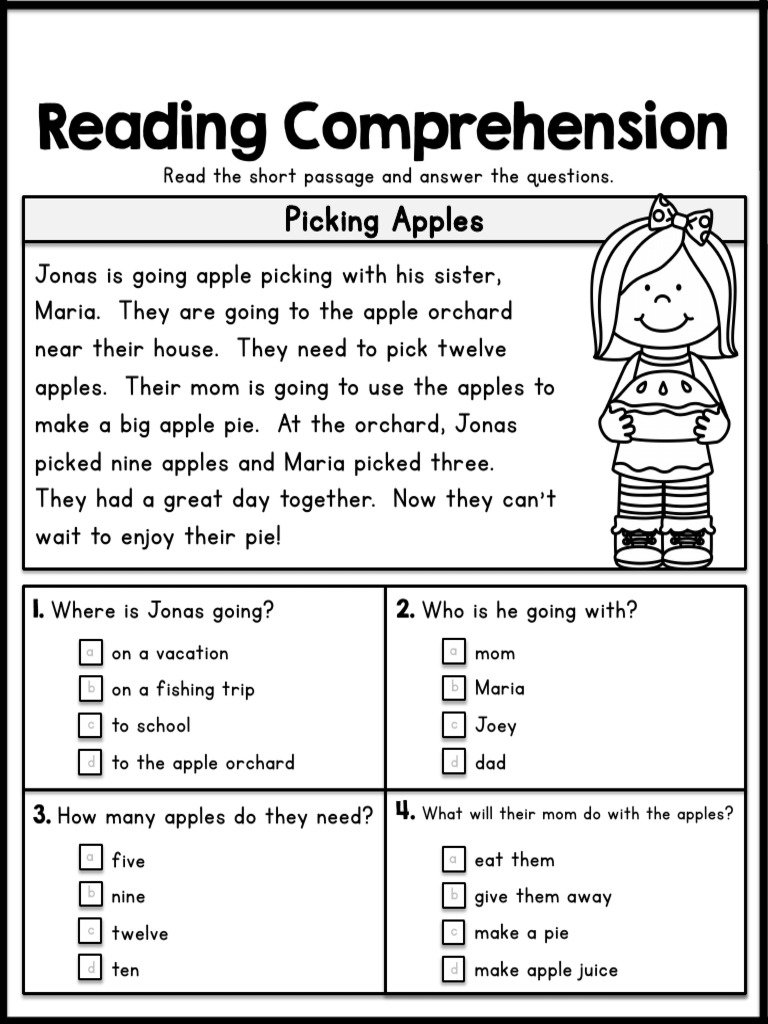 Reading Comprehension: Picking Apples | PDF