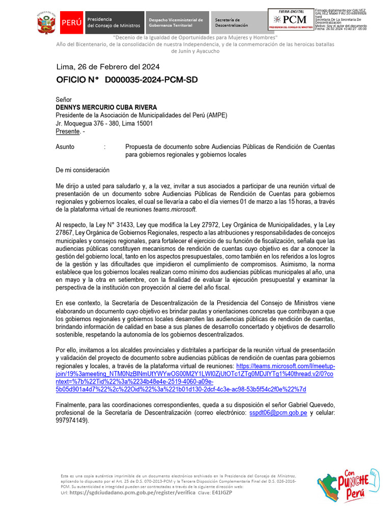 Modelo de Oficio | PDF | Gobierno