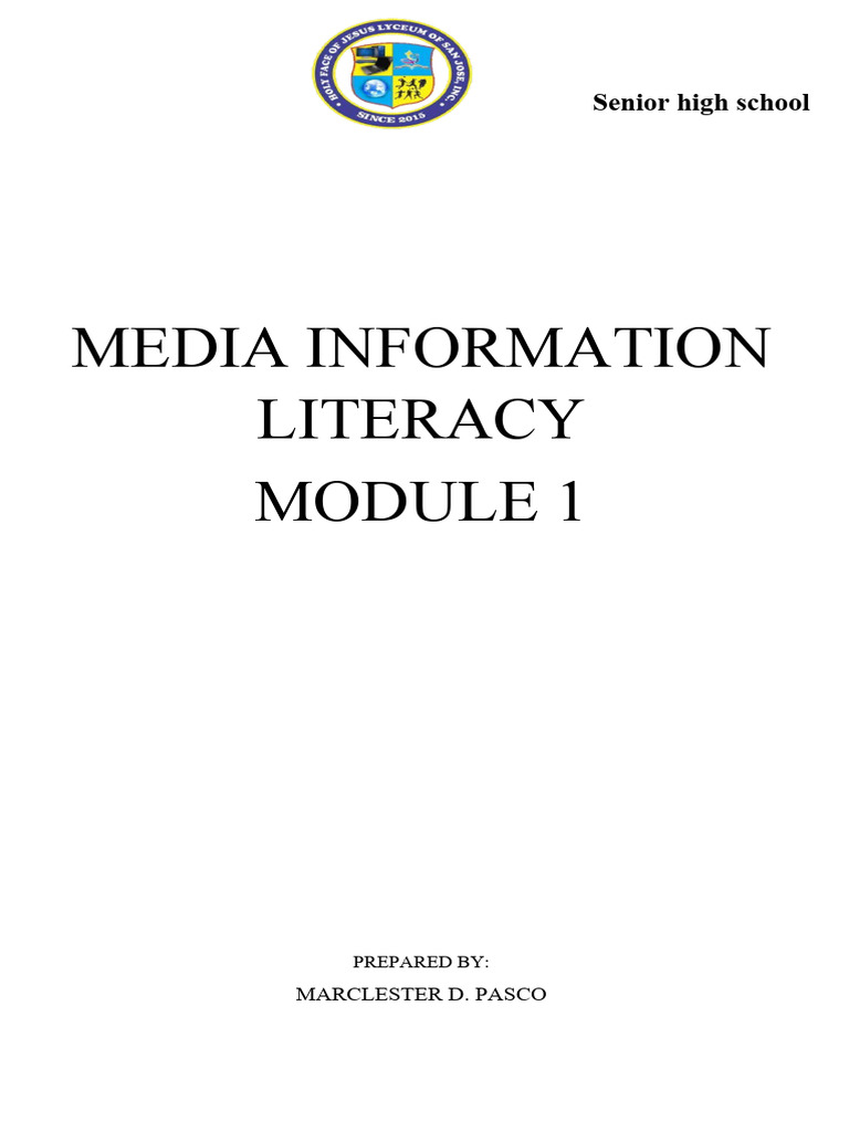 Media Information and Literacy Module 1 | PDF | Information | Communication