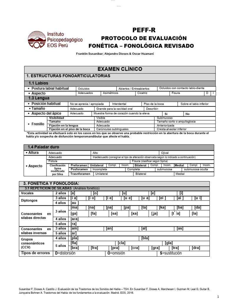 Peff-R-Protocolo-De-Habla-Franklink-Susanibar Modificado | PDF | Boca | Fonética