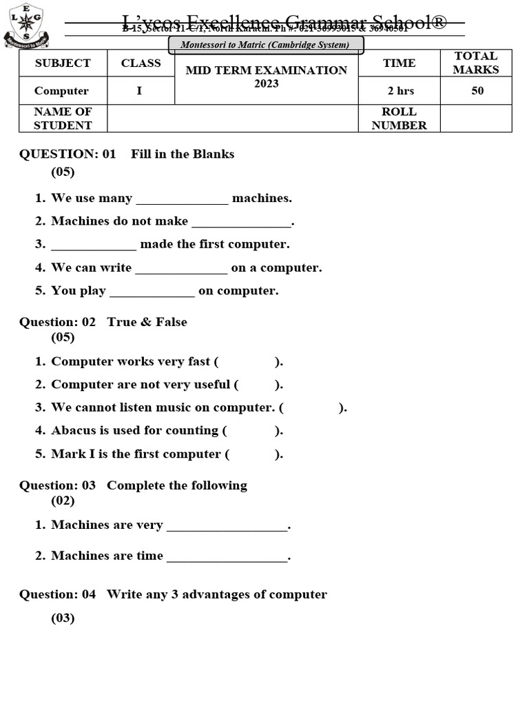Computer 1 | PDF | Computing | Computer Science