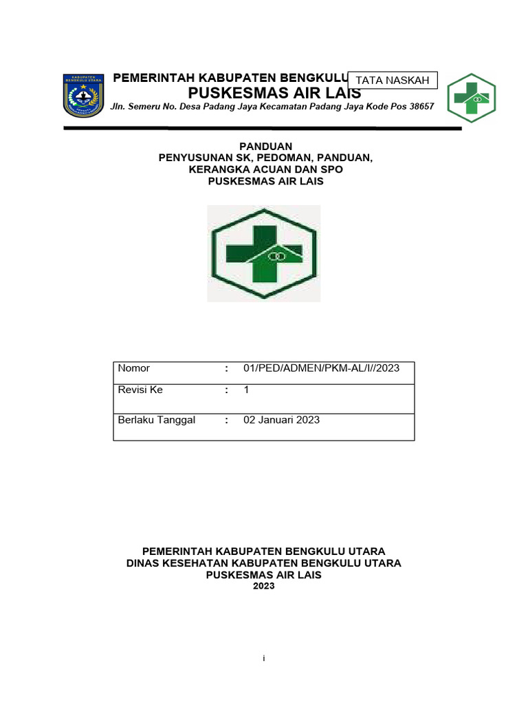 Panduan Tata Naskah Puskesmas 2023 | PDF
