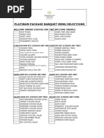Continental Menu Item List | PDF