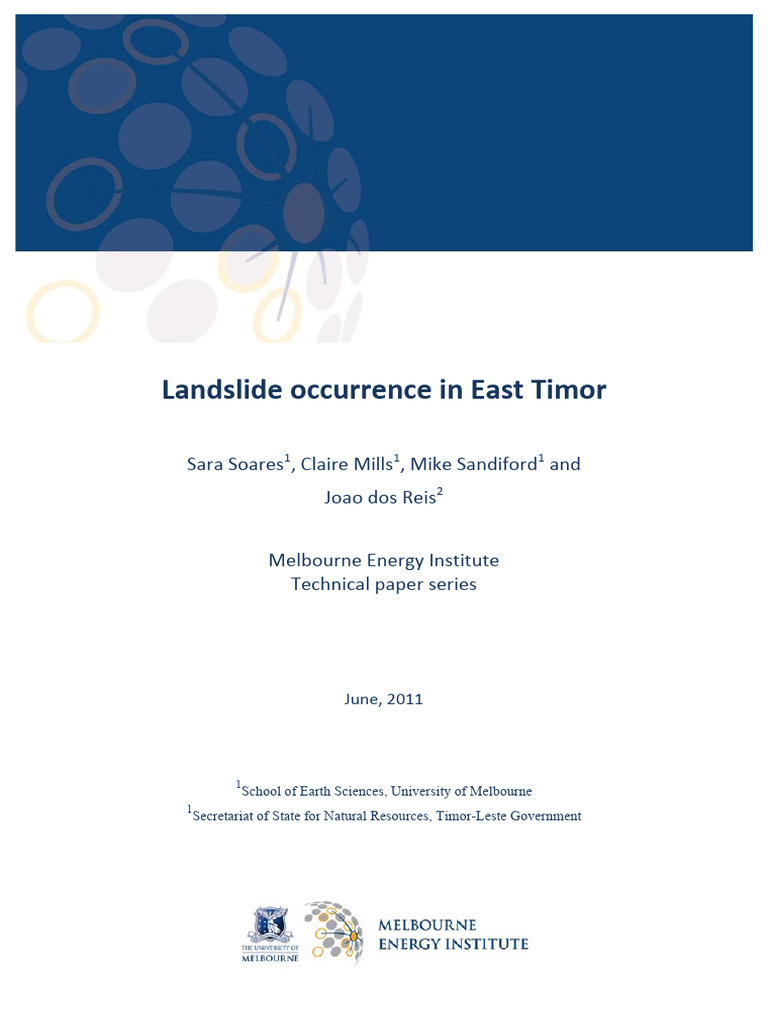 Landslide Risk Assessment in East Timor | PDF | Landslide | Erosion