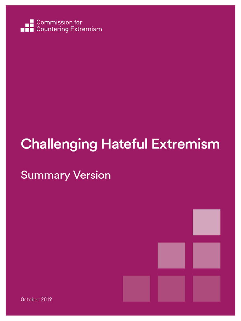 Challenging Hateful Extremism - Summary Report | PDF | Extremism | Hatred