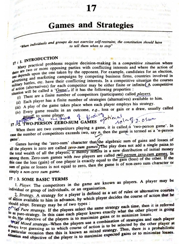 Unit 3 - Game Theory | PDF