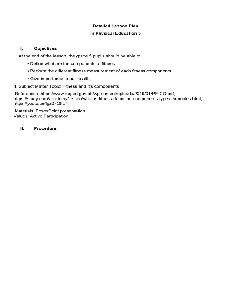 Detailed_Lesson_Plan_In_physical-education | PDF | Physical Education ...