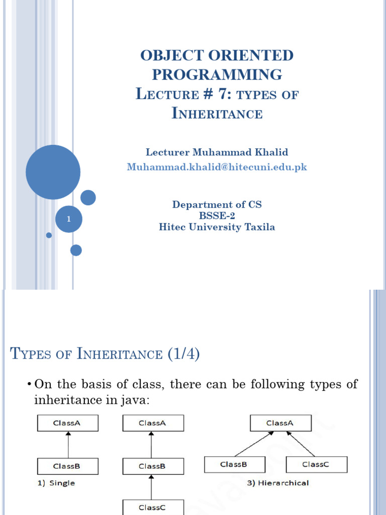 Lec-7 Types of Inheritence | Download Free PDF | Inheritance (Object Oriented Programming ...