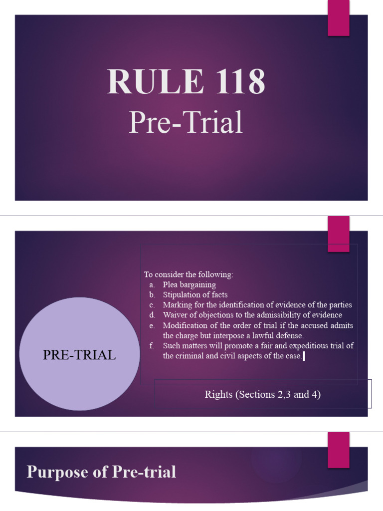 Rule 118 | PDF | Trials | Discovery (Law)