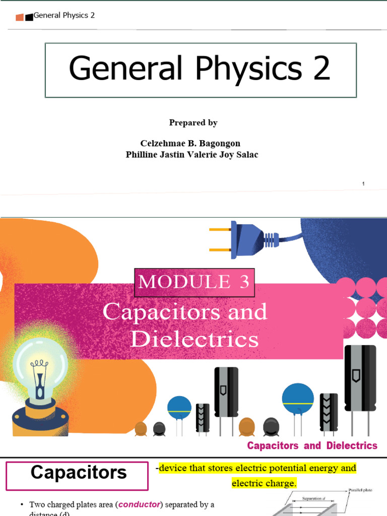 Physics Module: Capacitors & Circuits | PDF | Capacitor | Capacitance
