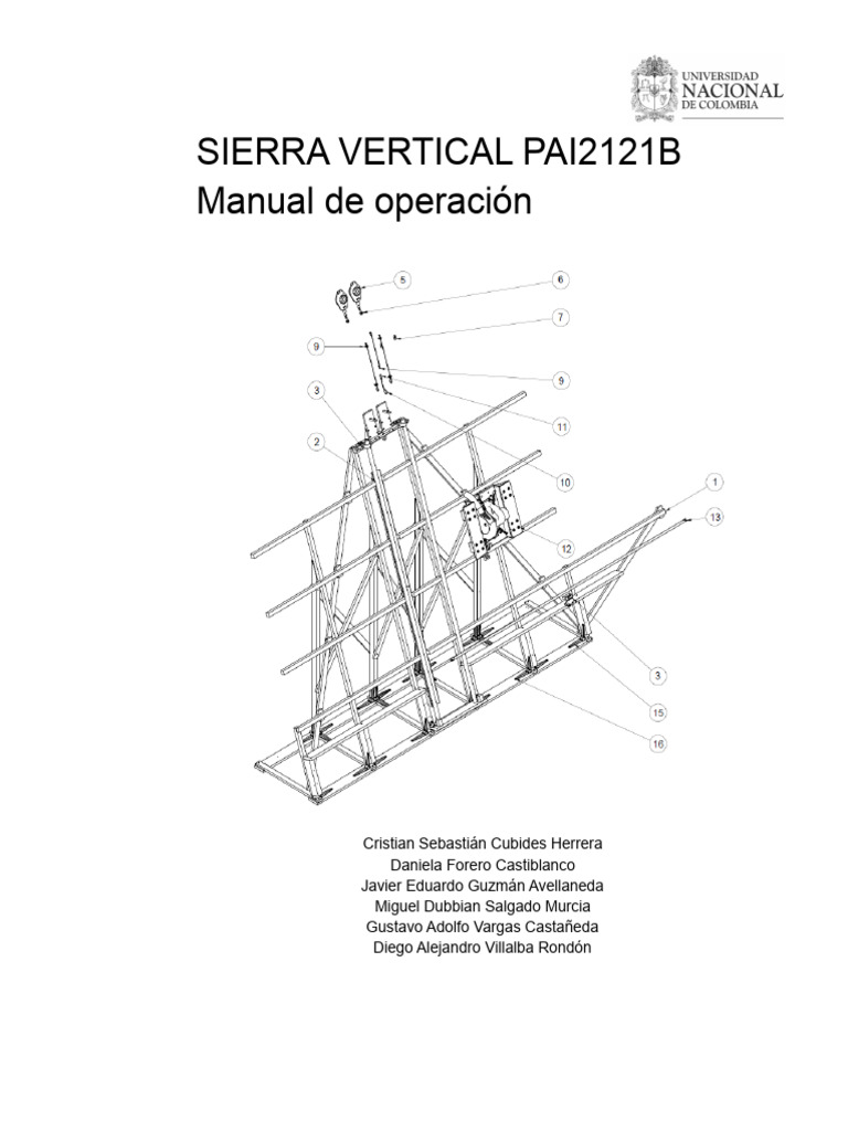 Manual de Sierra Vertical PAI2121B | PDF | Tornillo