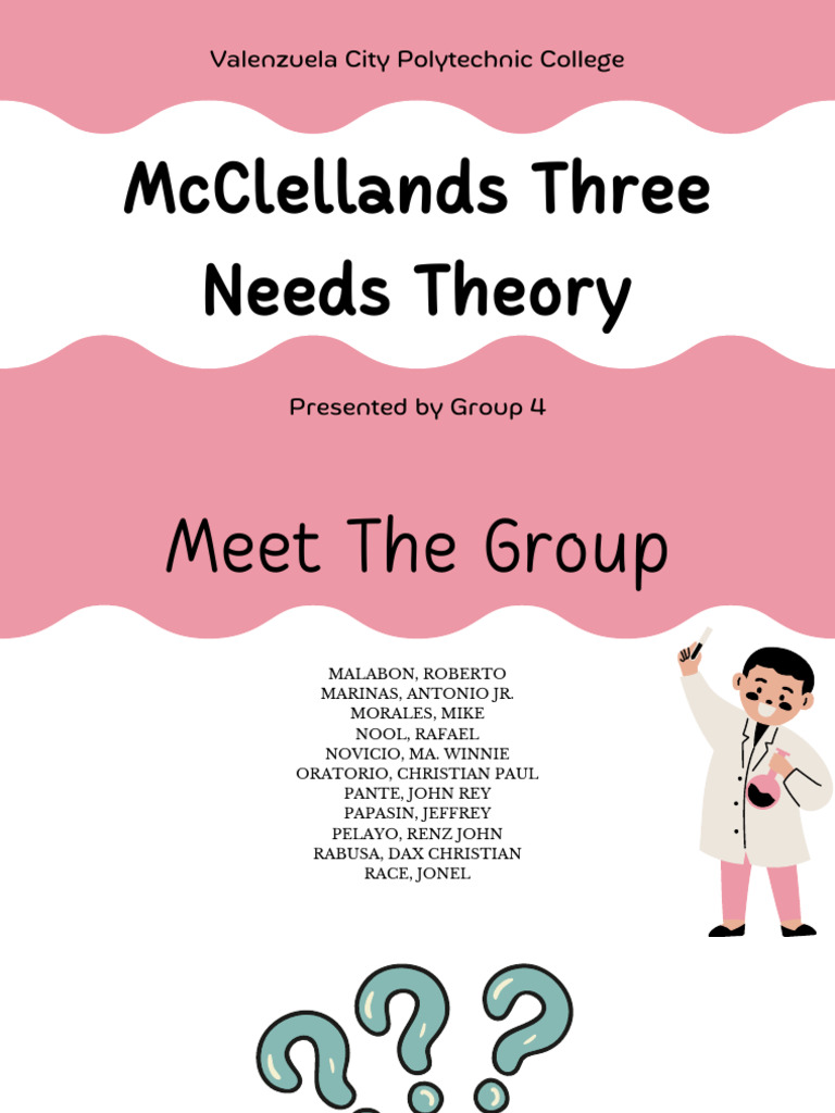 Group 4 - McClelland Theory | PDF | Motivational | Motivation