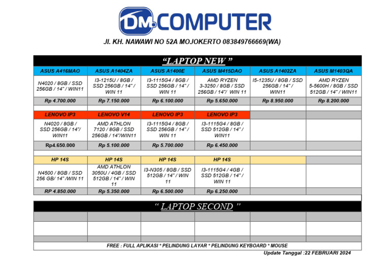 Brosur Laptop 2024 | PDF | Games & Activities