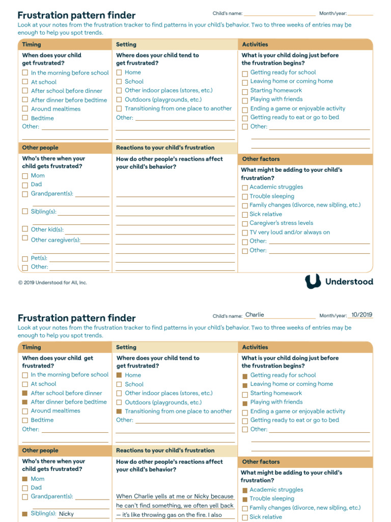 Frustration Pattern Finder | PDF | Human Development | Psychology
