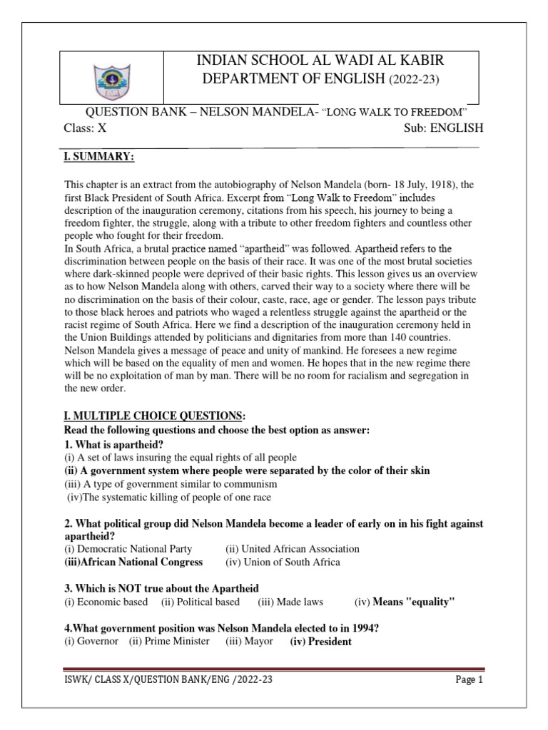 3487430-X-QB - Nelson Mandela | PDF | Nelson Mandela | Apartheid