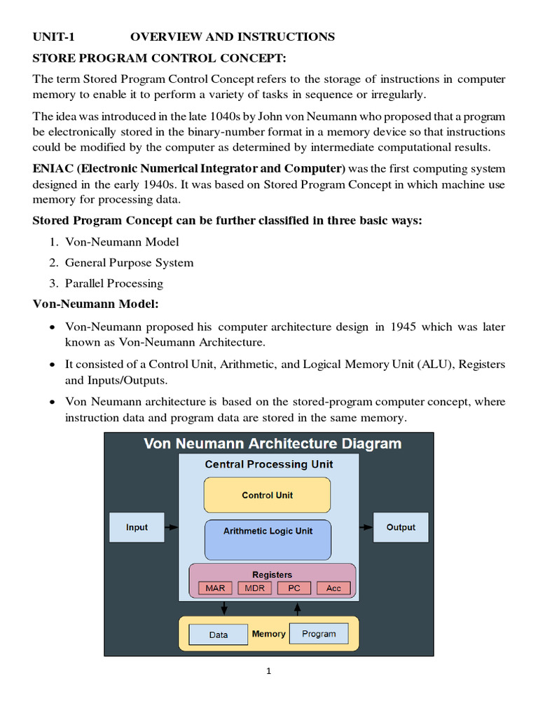 CA Unit-1 | Download Free PDF | Central Processing Unit | Computer Data Storage