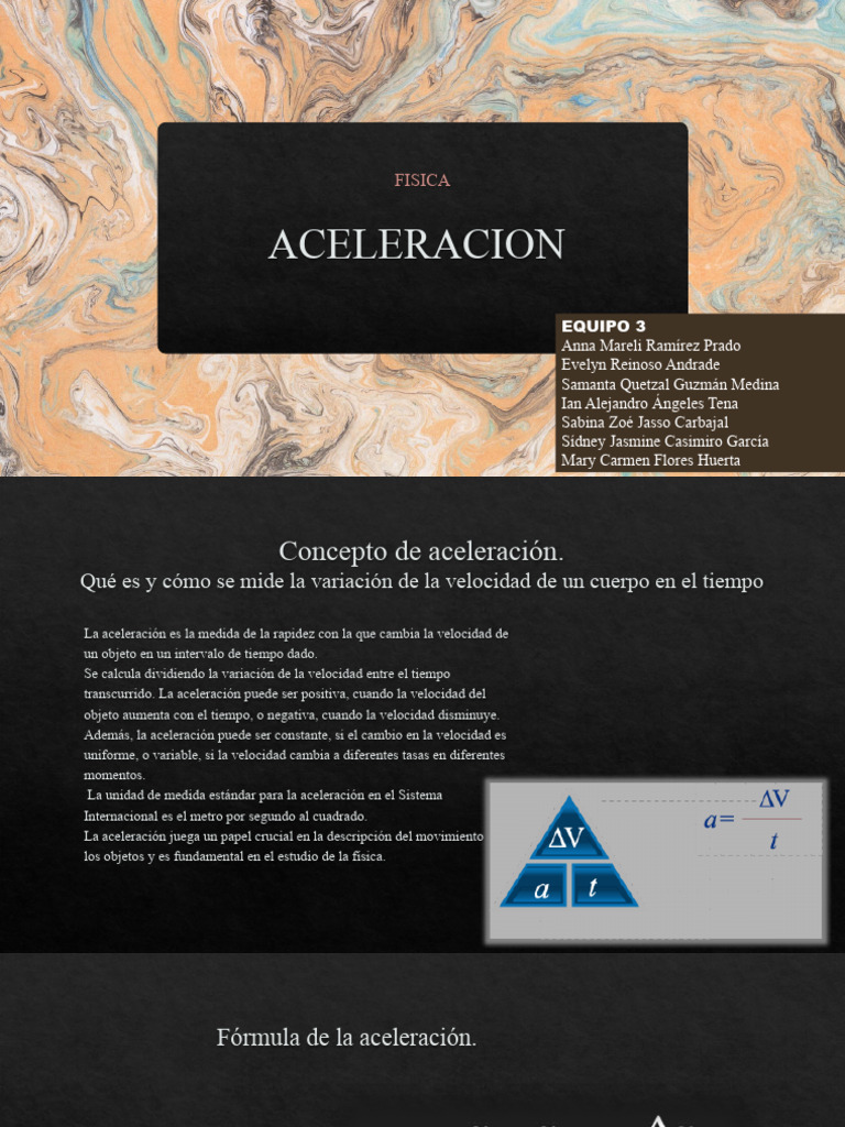 ACELERACION | PDF | Aceleración | Velocidad