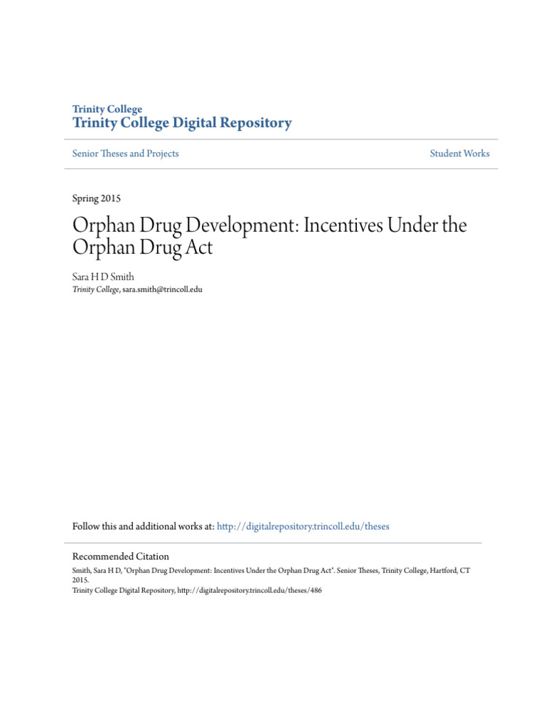 Orphan Drug Development - Incentives Under The Orphan Drug Act ...