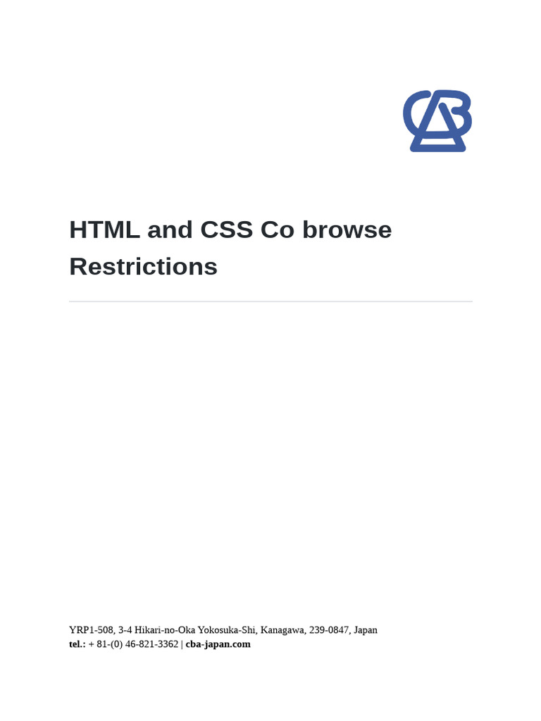HTML_and_CSS_Co_browse_Restrictions | PDF | Html Element | Html
