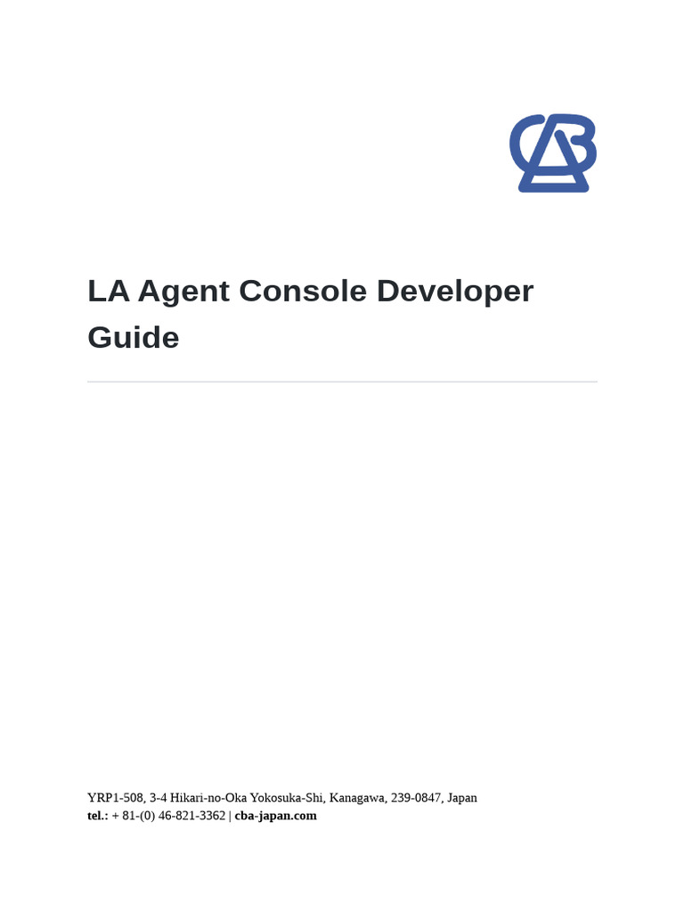 LA_Agent_Console_Developer_Guide | PDF | World Wide Web | Internet & Web
